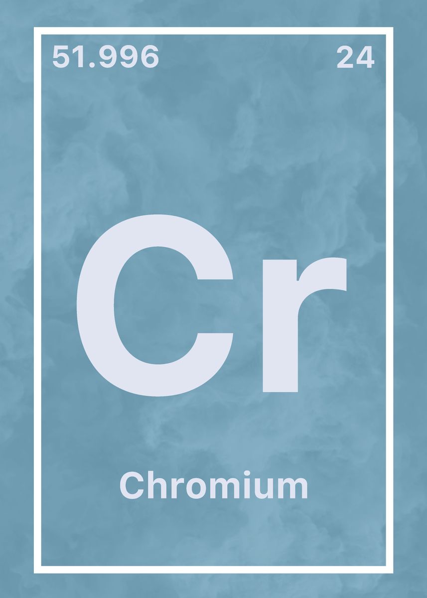 'Chromium' Poster, picture, metal print, paint by Tim | Displate