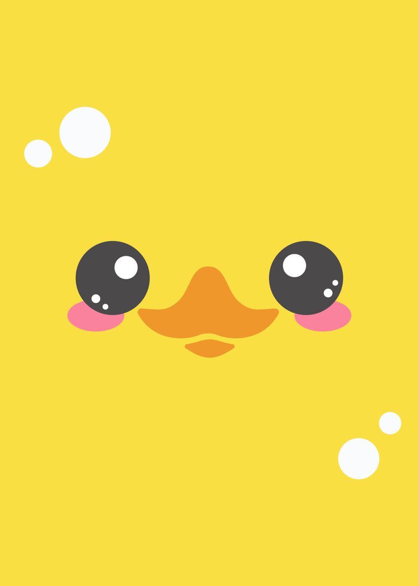 'Cute Duck Face' Poster, picture, metal print, paint by Art Jiyuu ...