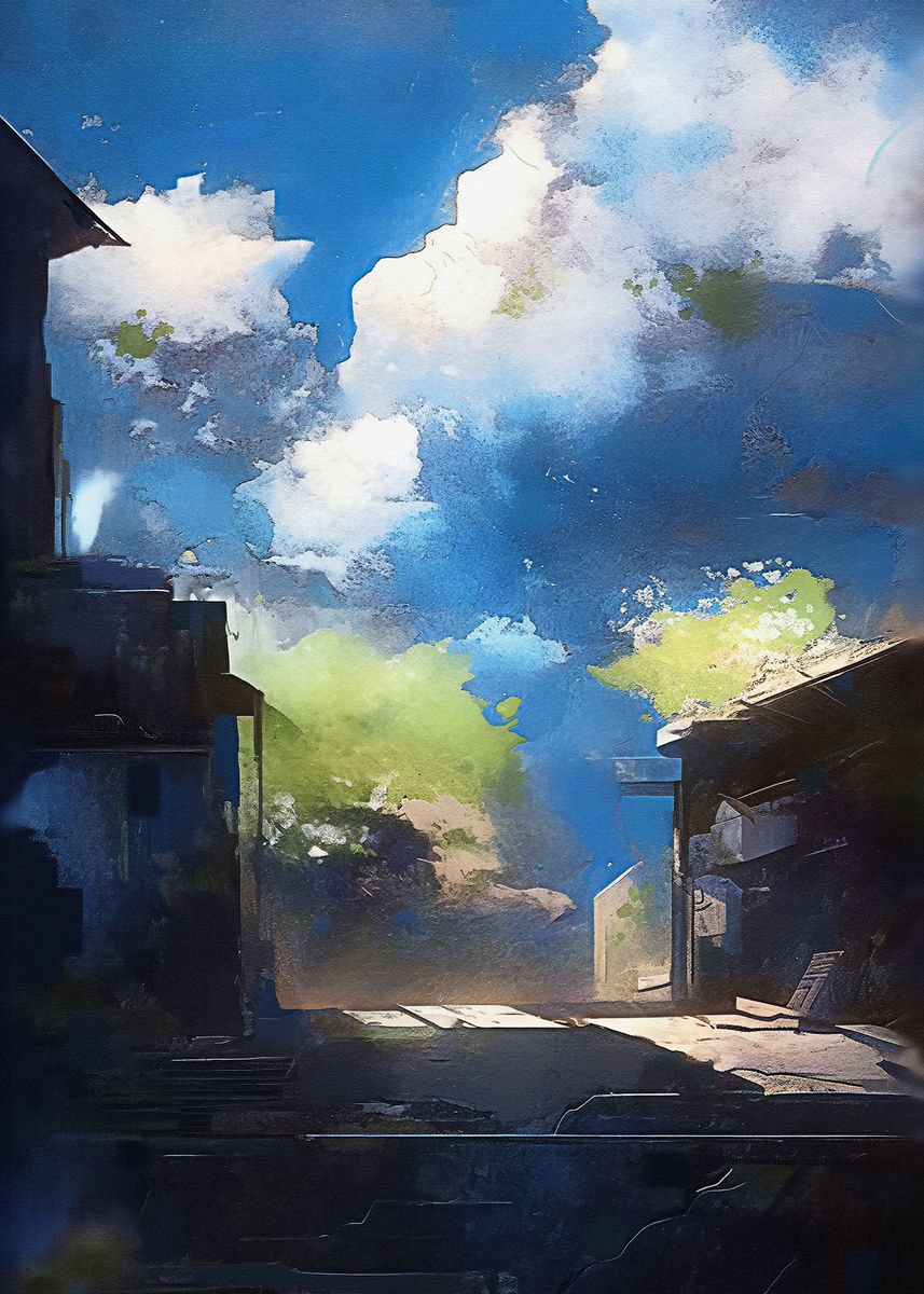 'Sunny Harbor' Poster, picture, metal print, paint by David Aron ...