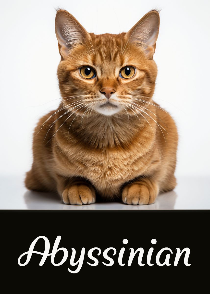 'Abyssinian' Poster, picture, metal print, paint by Van Zelman | Displate