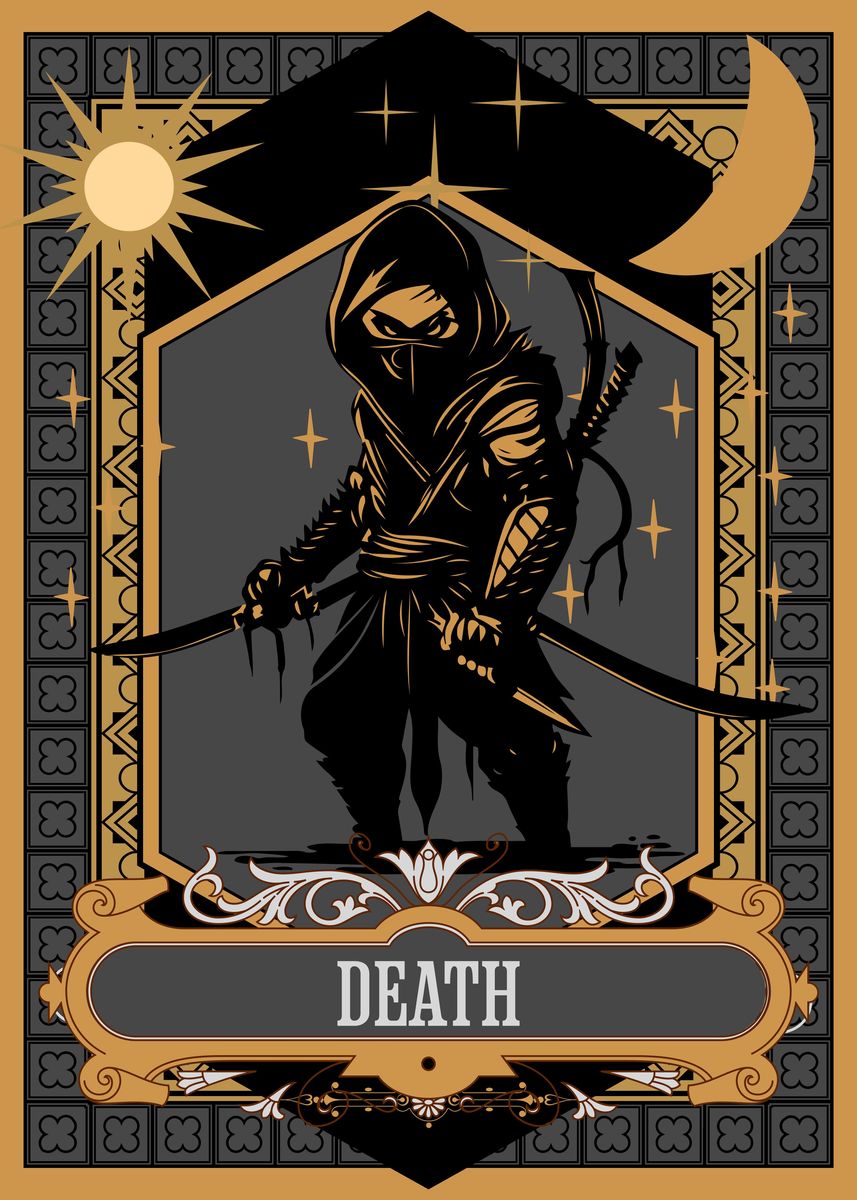 'DEATH NINJA TAROT' Poster, picture, metal print, paint by Atomic ...