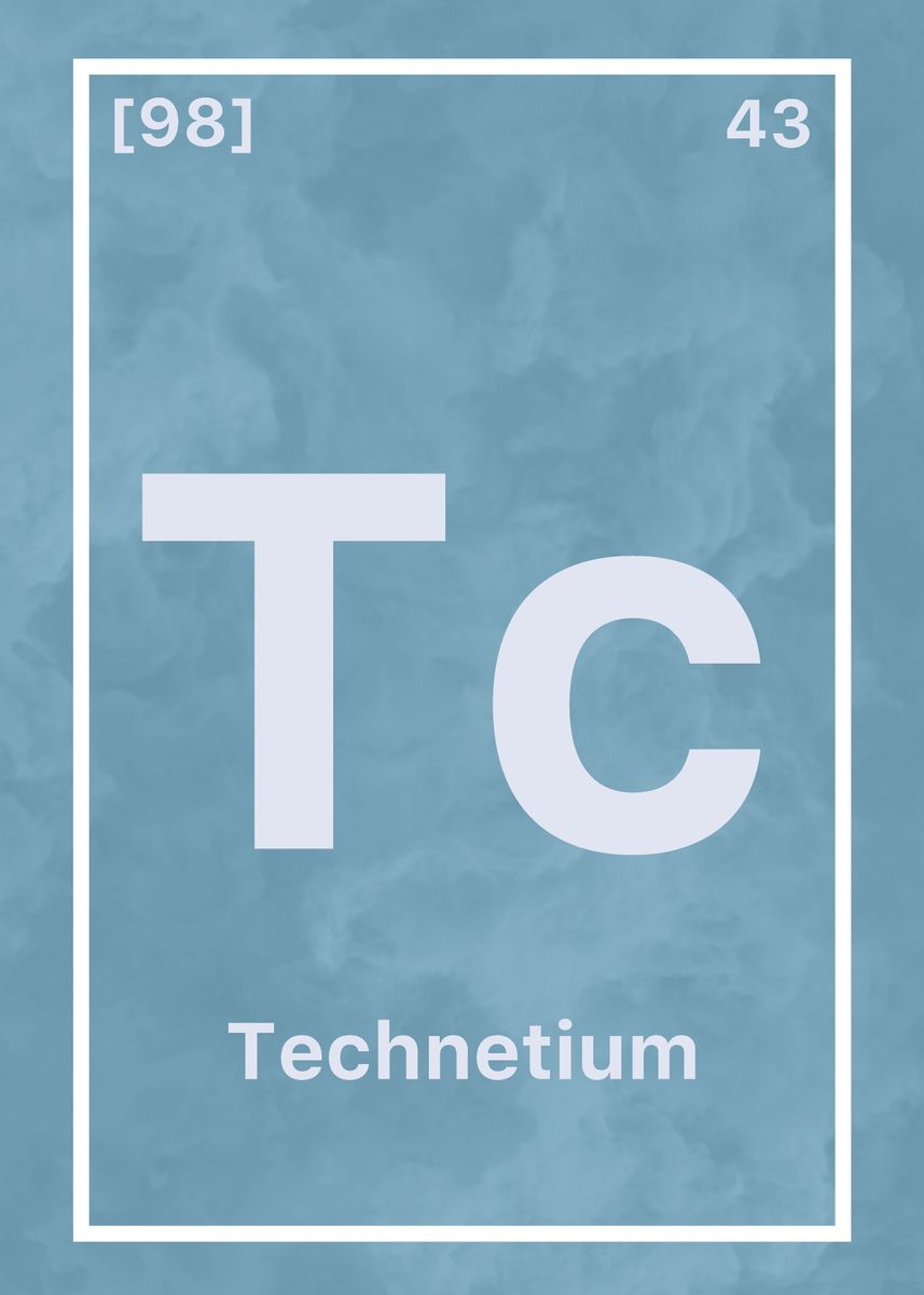 'Technetium' Poster, picture, metal print, paint by Tim | Displate