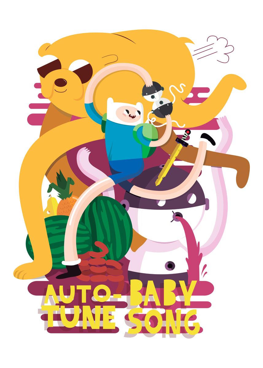 'Auto Tune Baby Song' Poster, picture, metal print, paint by Cartoon ...
