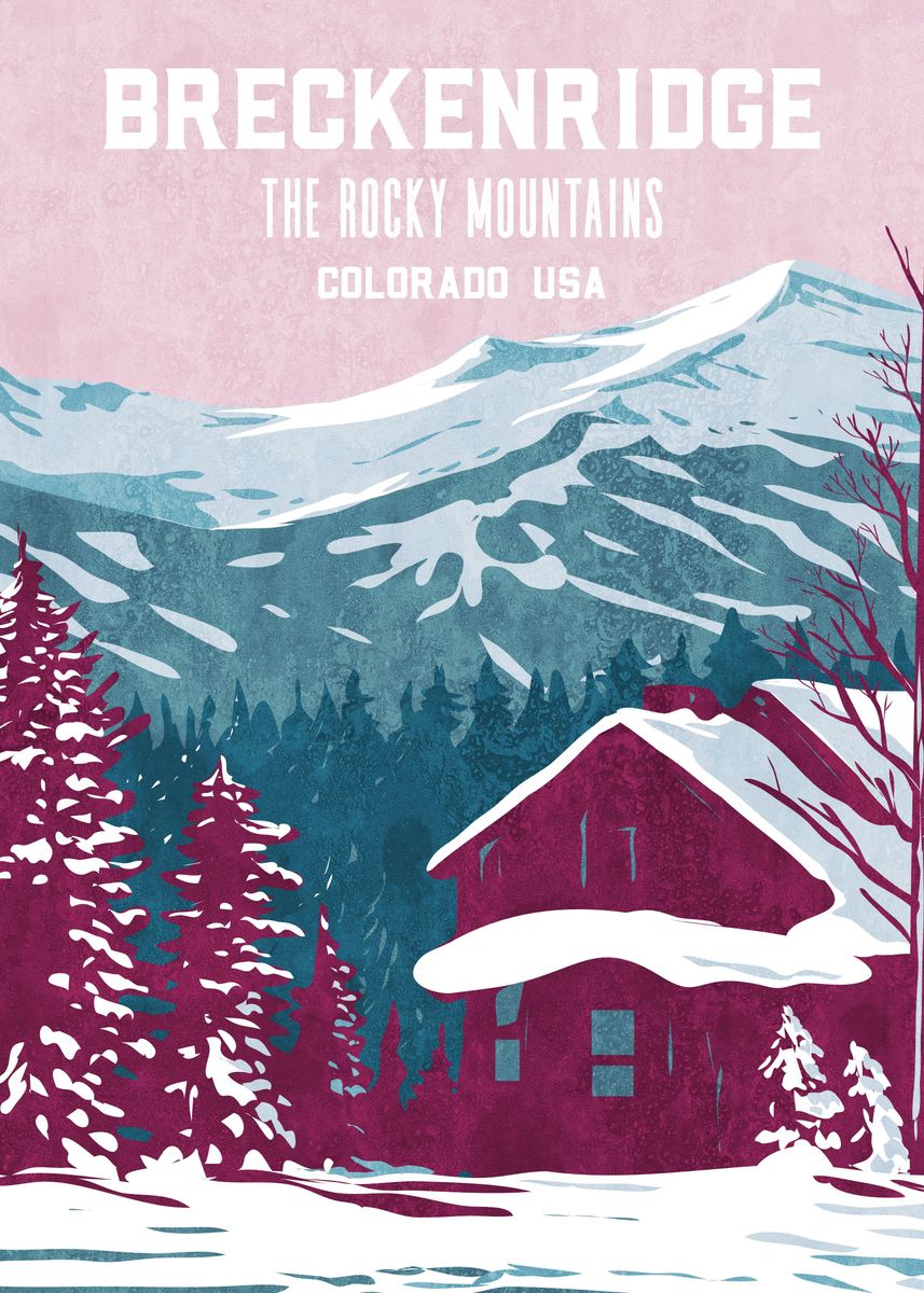 'Ski Breckenridge' Poster, picture, metal print, paint by Jordan Holmes ...