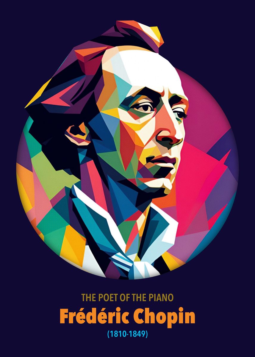'Frederic Chopin wpap' Poster, picture, metal print, paint by Alternative Poster | Displate