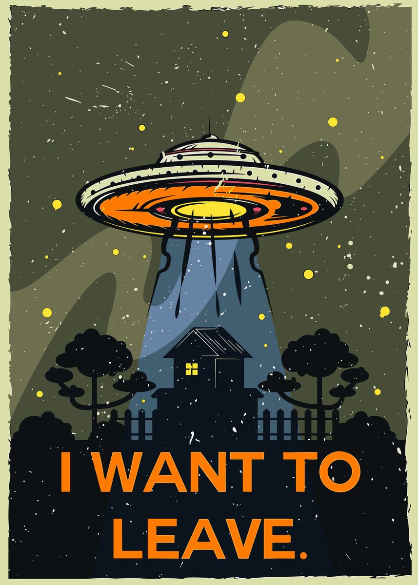 'I want to believe' Poster, picture, metal print, paint by Bee Guts ...