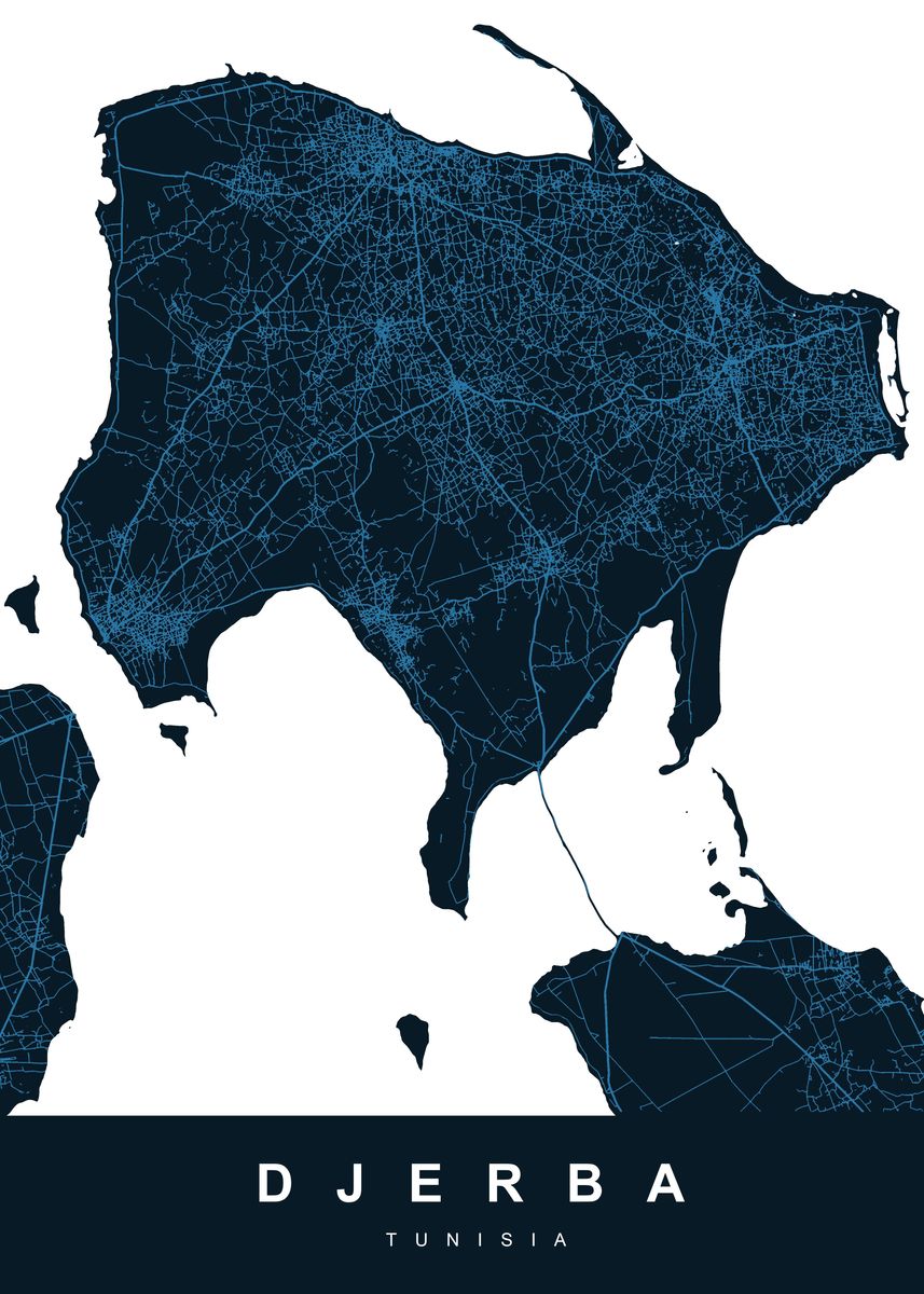 'DJERBA TUNISIA ' Poster, picture, metal print, paint by UrbanMaps ...