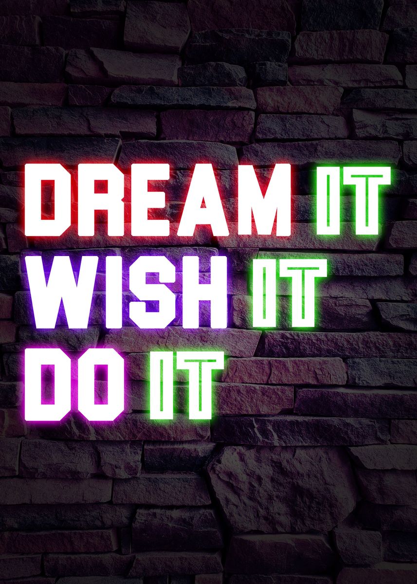'Dream It' Poster, picture, metal print, paint by Colorize Studio ...