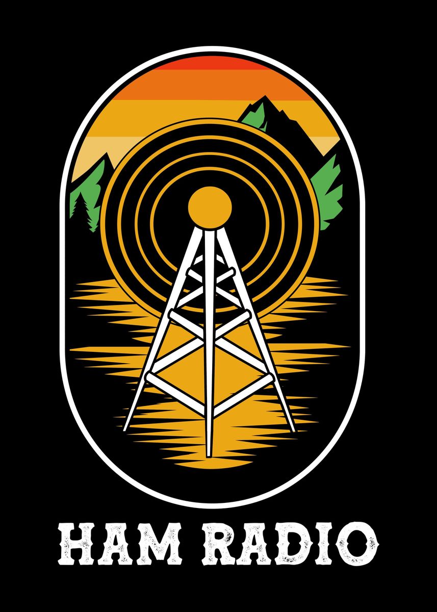 'Vintage Ham Radio' Poster, picture, metal print, paint by FunnyGifts ...