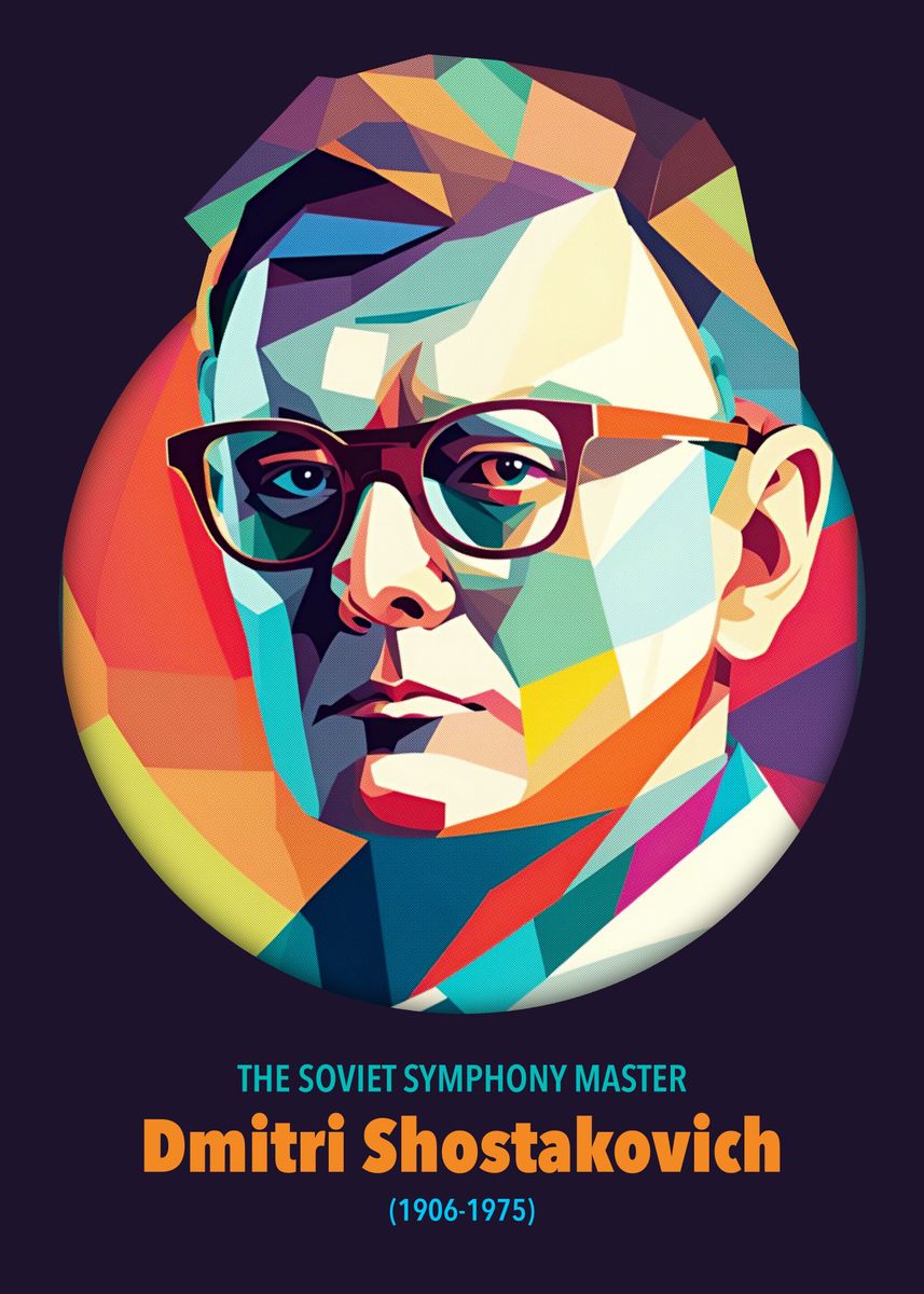 'Dmitri Shostakovich Wpap' Poster, picture, metal print, paint by Alternative Poster | Displate