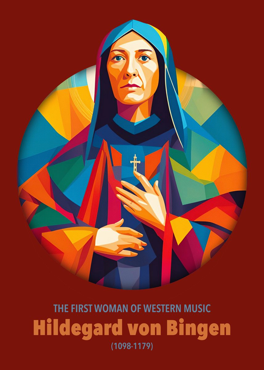 'The Hildegard von Bingen ' Poster, picture, metal print, paint by ...