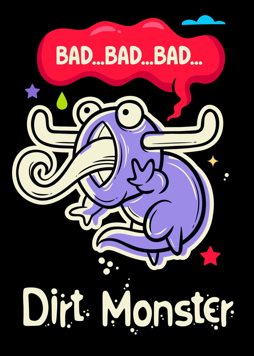 'monster motivation' Poster, picture, metal print, paint by Atia Cynna ...