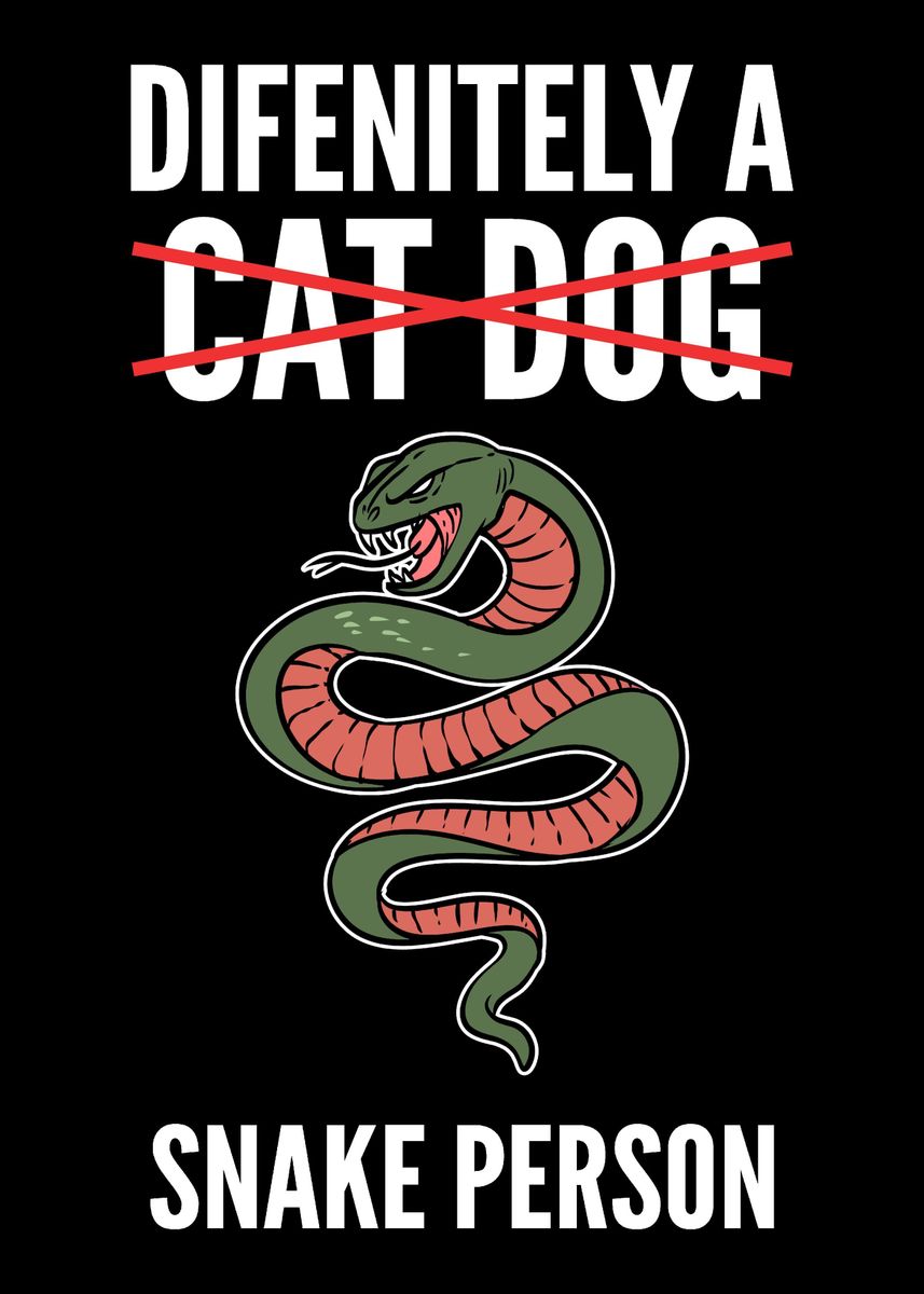 'Snake Person Wildlife Biol' Poster, picture, metal print, paint by ...