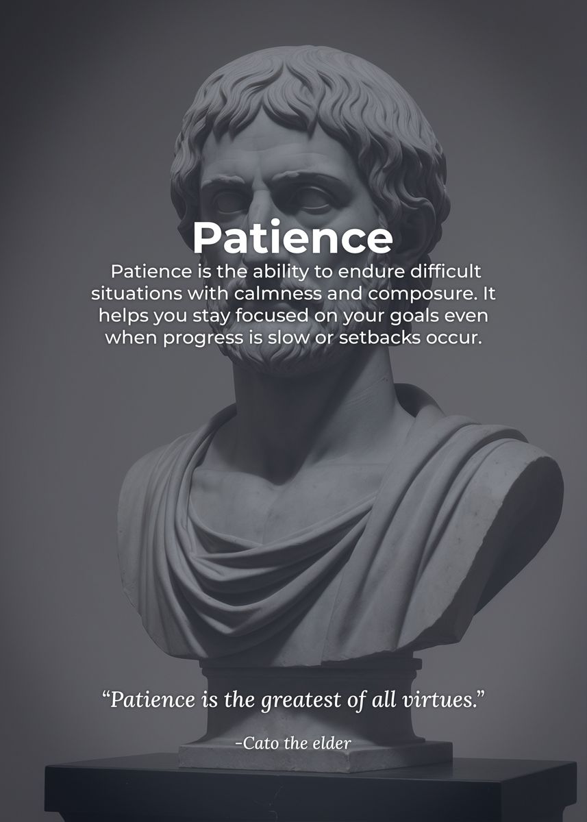 'Patience' Poster, picture, metal print, paint by Erick Designs | Displate