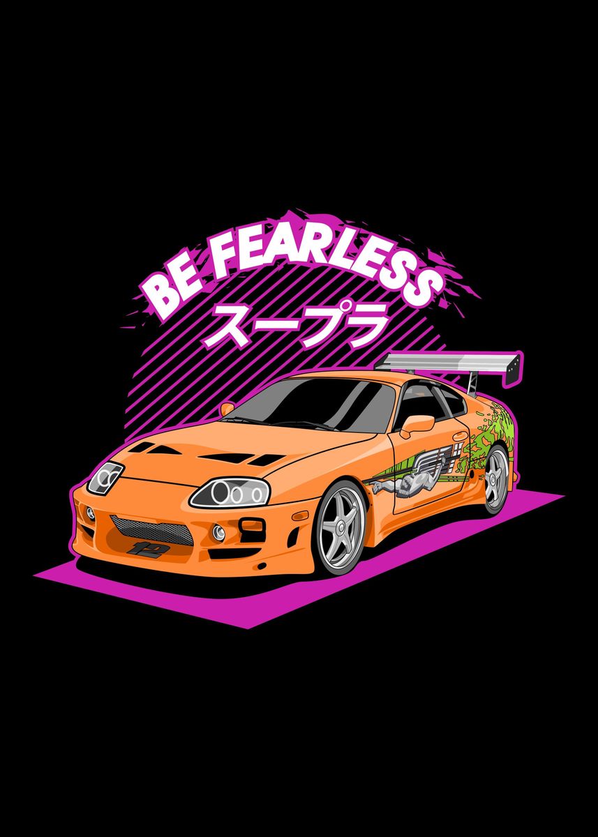 'Supra MK4' Poster, picture, metal print, paint by Burhandowski | Displate