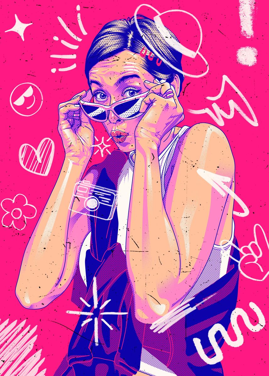 'Bea Benedicto' Poster, picture, metal print, paint by Ricky Caneso ...