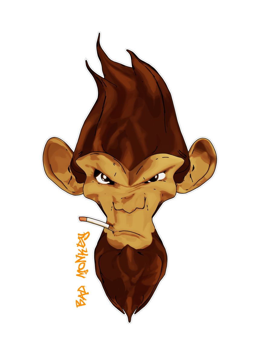 'Bad Monkey' Poster, picture, metal print, paint by Richard Rabassa ...