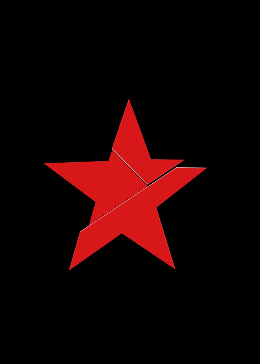 'Red Star' Poster, picture, metal print, paint by Prartss | Displate