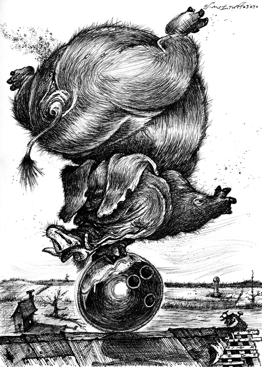 'This is Snorty Bowlaroo' Poster, picture, metal print, paint by Steve ...