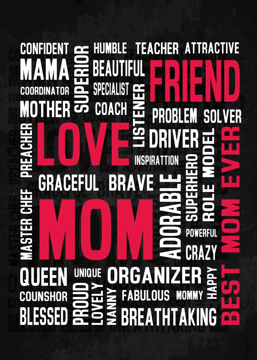 'Best Mom Ever Mothers day' Poster by Nice Pictures | Displate