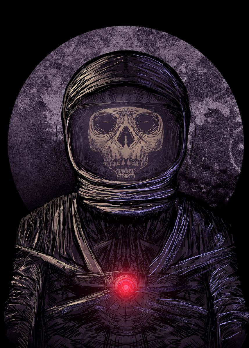 'Astro Skull Art' Poster, picture, metal print, paint by Rick Creative ...