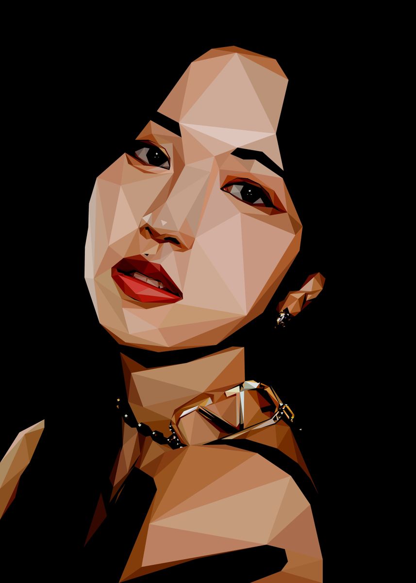 'Mina Low Poly Look' Poster, picture, metal print, paint by YOGA ART15 ...