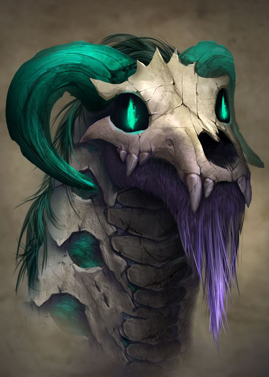 'Bone dragon' Poster by Hanna Hetmanchuk | Displate