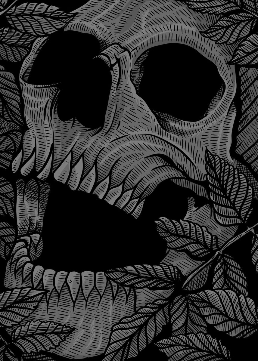 'skull engraving' Poster, picture, metal print, paint by Dede ...