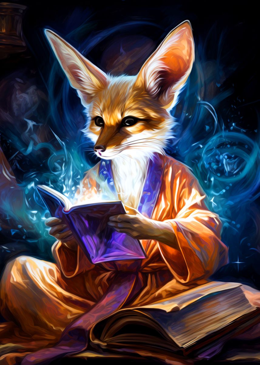 'Fox Wizard' Poster, picture, metal print, paint by khoa doan | Displate