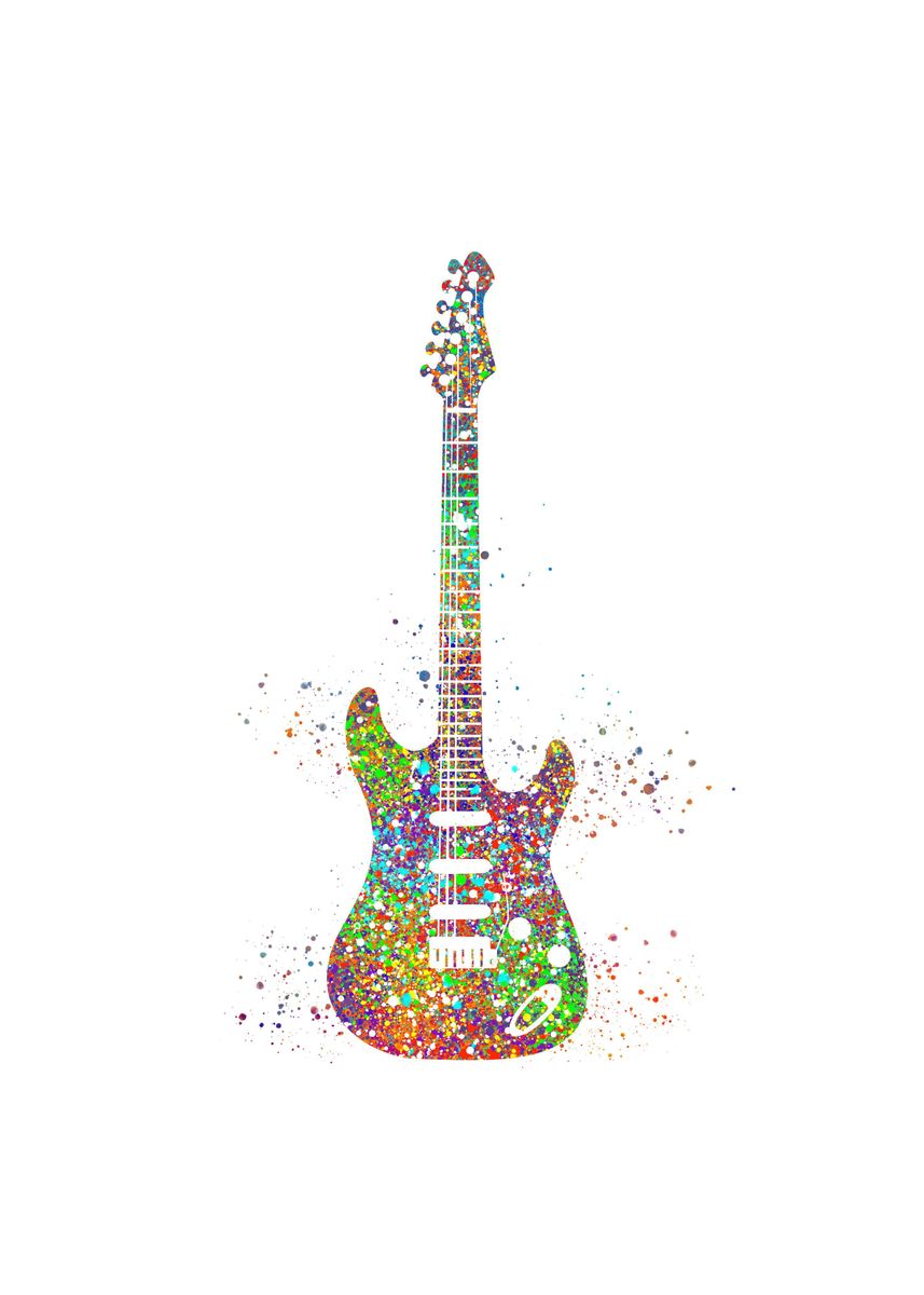 'electric guitar' Poster, picture, metal print, paint by Andersen Dante ...