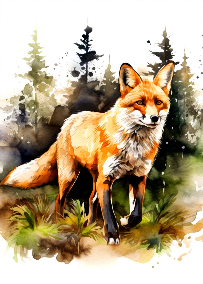 'Fox' Poster by vincen pham | Displate