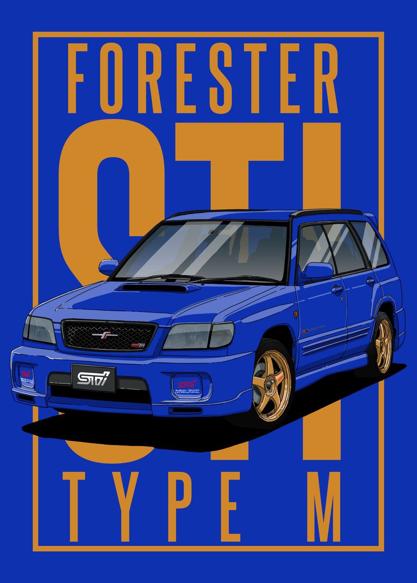 'Subaru Forester STi' Poster, picture, metal print, paint by ND Fat ...