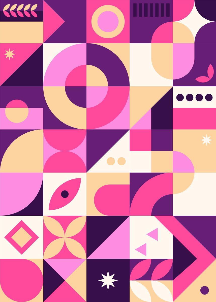 'Abstract Geometry Pattern' Poster by Dika Sujud | Displate