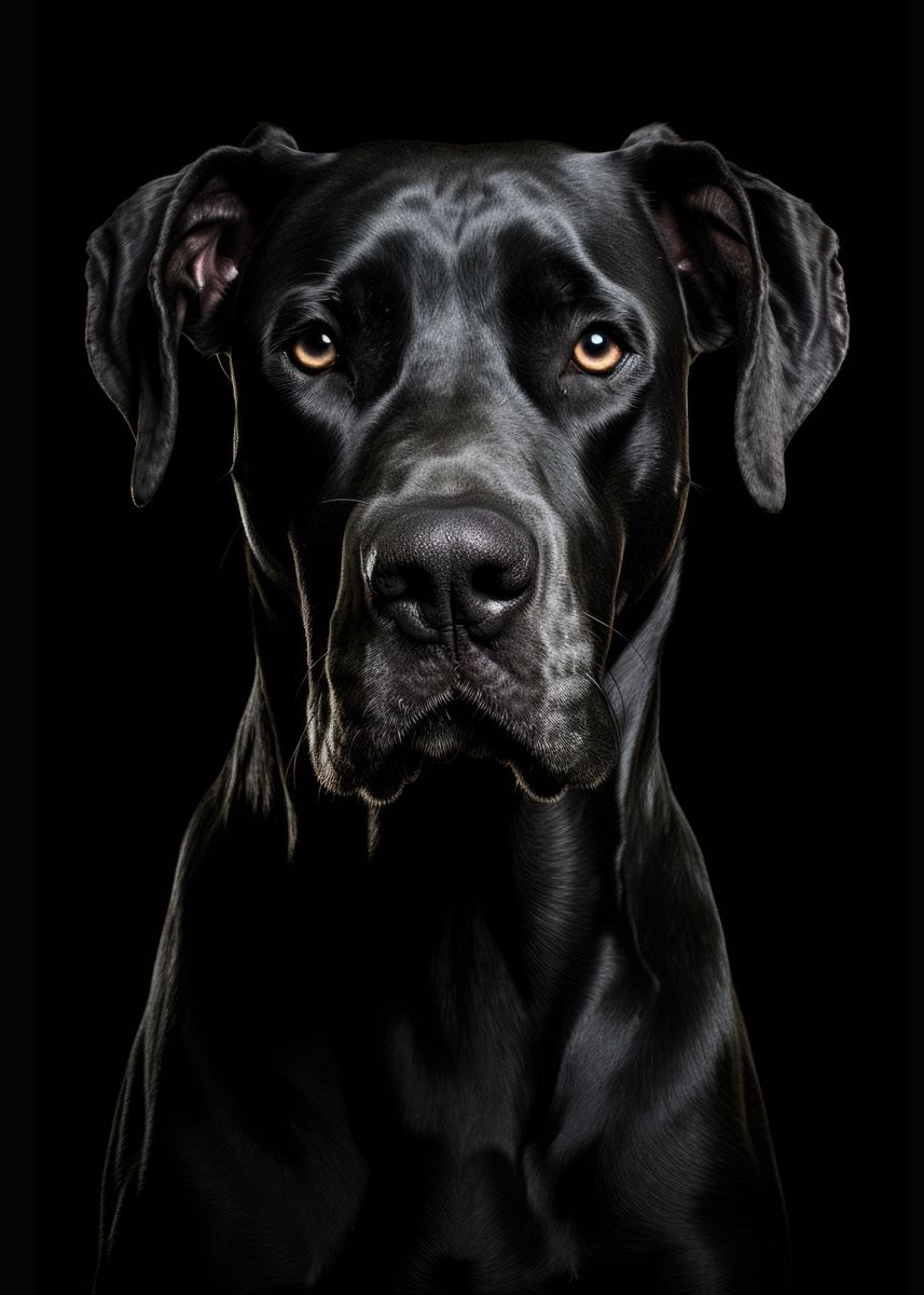 'Great Dane Portrait' Poster, picture, metal print, paint by JON HUGHES ...