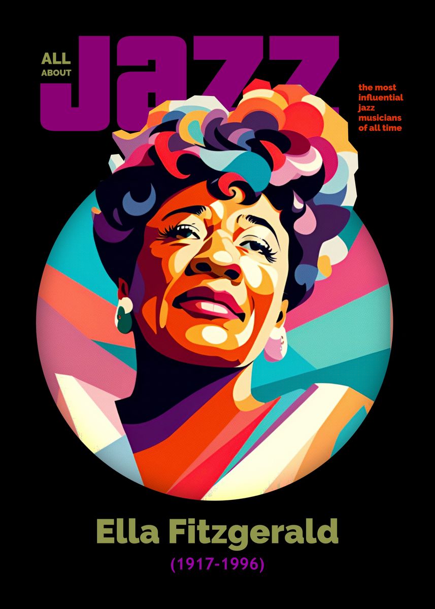 'Ella Fitzgerald' Poster, picture, metal print, paint by Popart PosterS ...