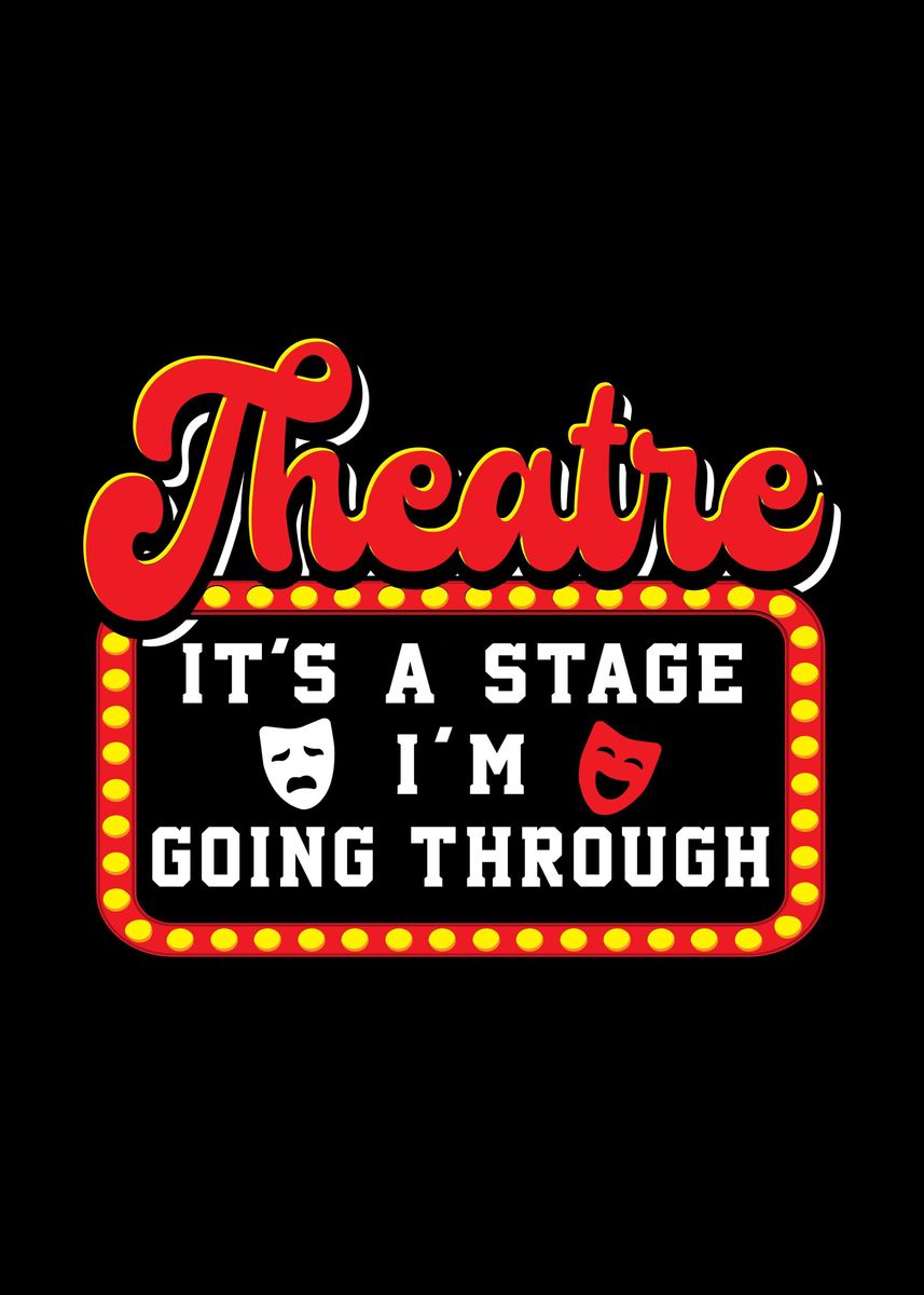 'Theatre A Stage Theater' Poster, picture, metal print, paint by ...
