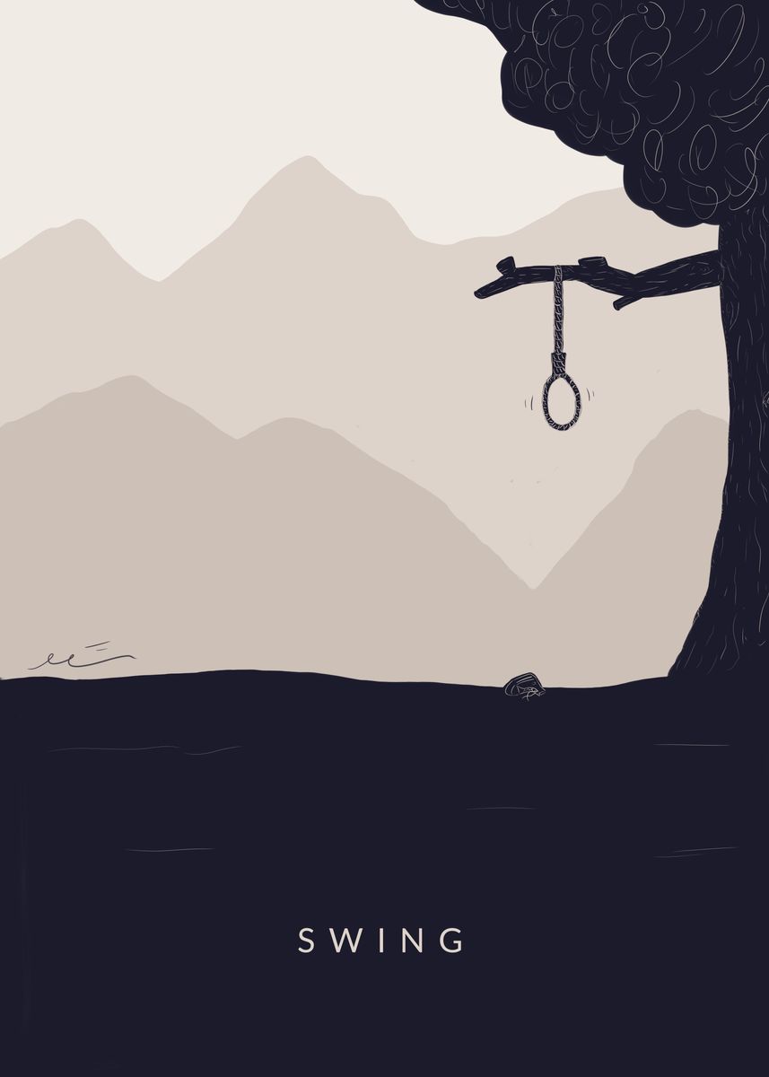 'Swing' Poster, picture, metal print, paint by Zelonya | Displate