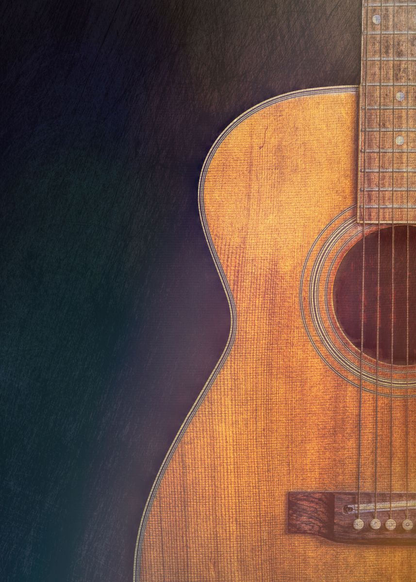 'Acoustic Guitar' Poster, picture, metal print, paint by Dan Sproul ...
