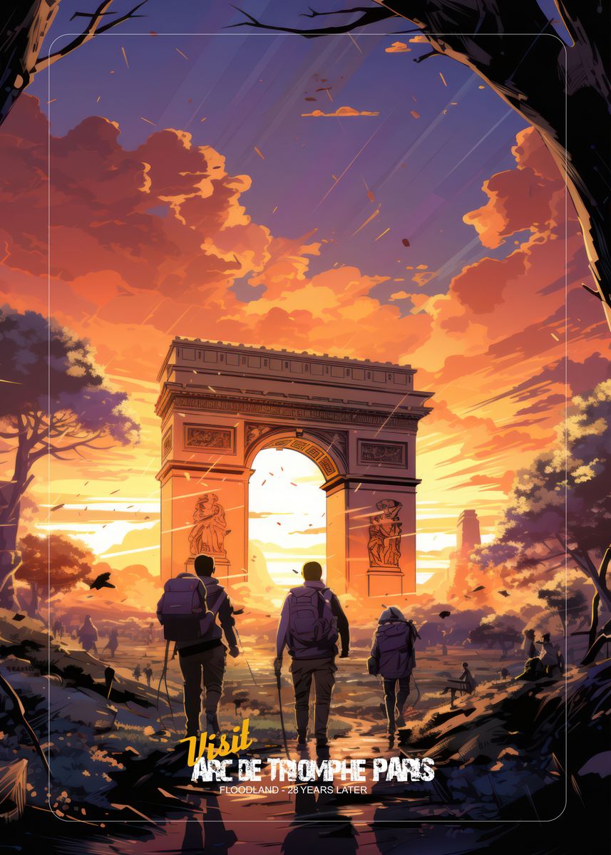 'Visit Arc de Triomphe' Poster, picture, metal print, paint by Kingdom ...