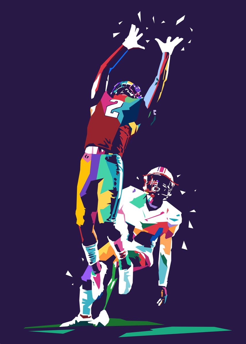 'American Football Pop Art' Poster, picture, metal print, paint by Ro ...