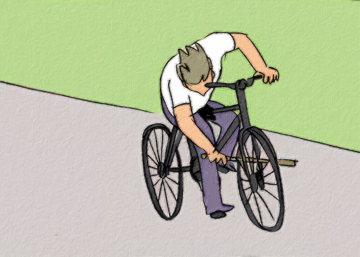 'Bike Fall Meme' Poster by Meme Daily | Displate