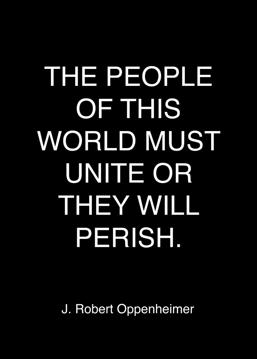 'Unit' Poster, picture, metal print, paint by MINIMAL QUOTES | Displate