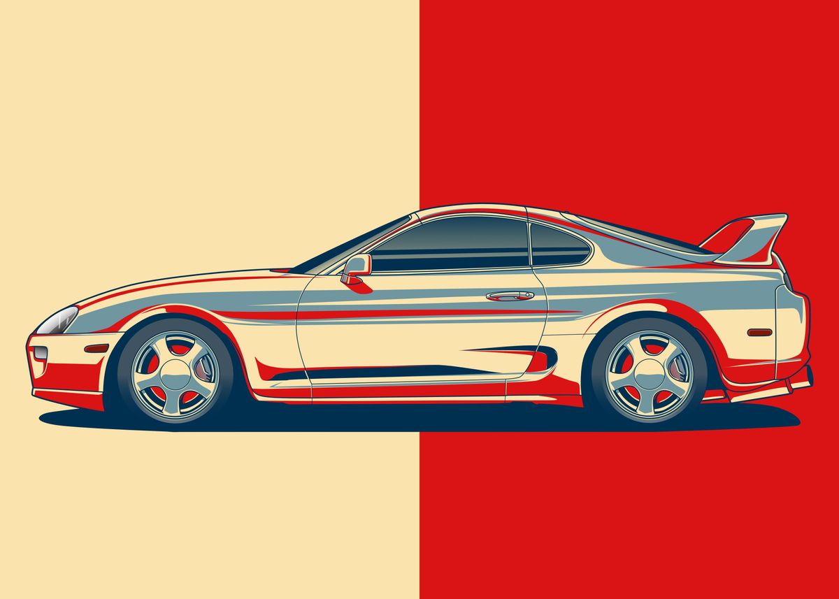 'Supra MK4 A80' Poster by Deeo | Displate