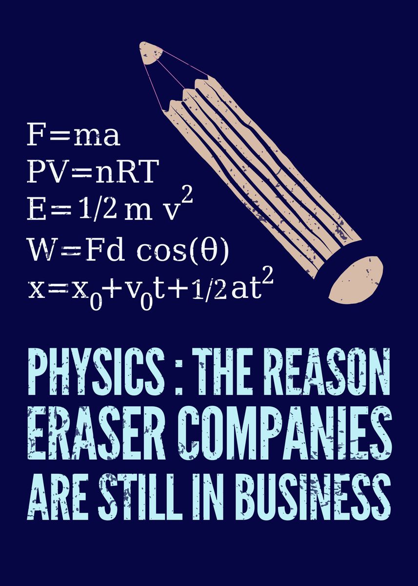 'Science Physics Funny ' Poster, picture, metal print, paint by teehowa ...