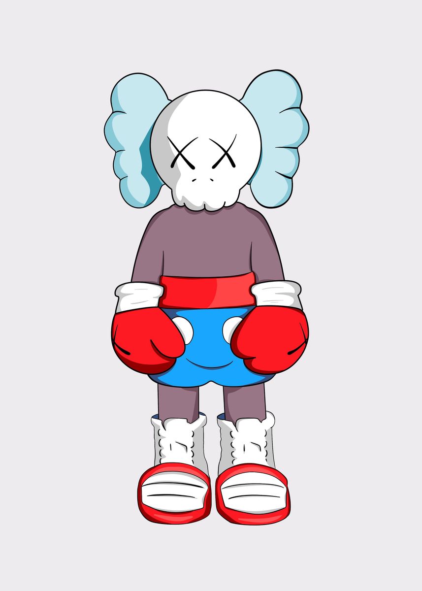 'Boxing kaws' Poster, picture, metal print, paint by Biopic Studio ...