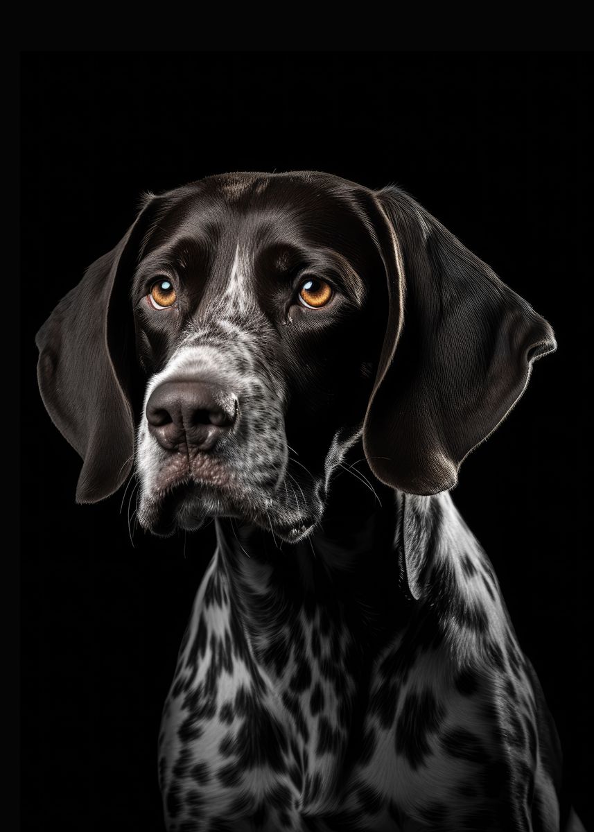 'German Shorthaired Pointer' Poster, picture, metal print, paint by JON ...