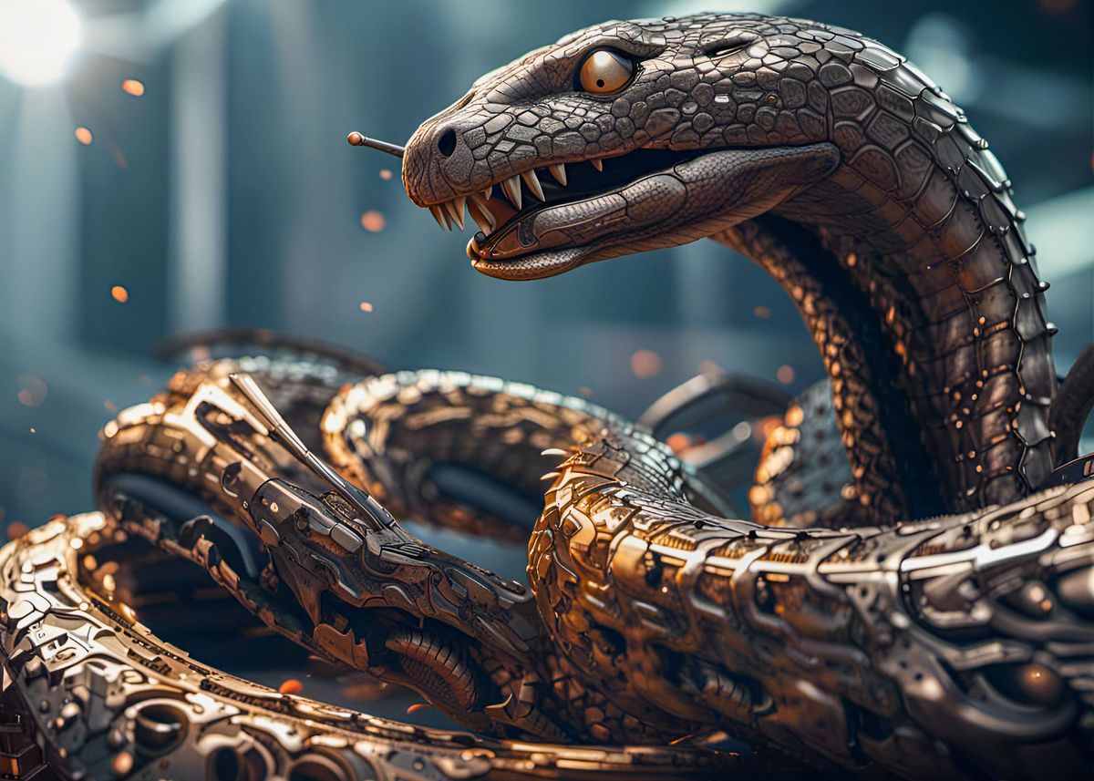 'Mechanical snake' Poster by Zbigniew Malecky | Displate