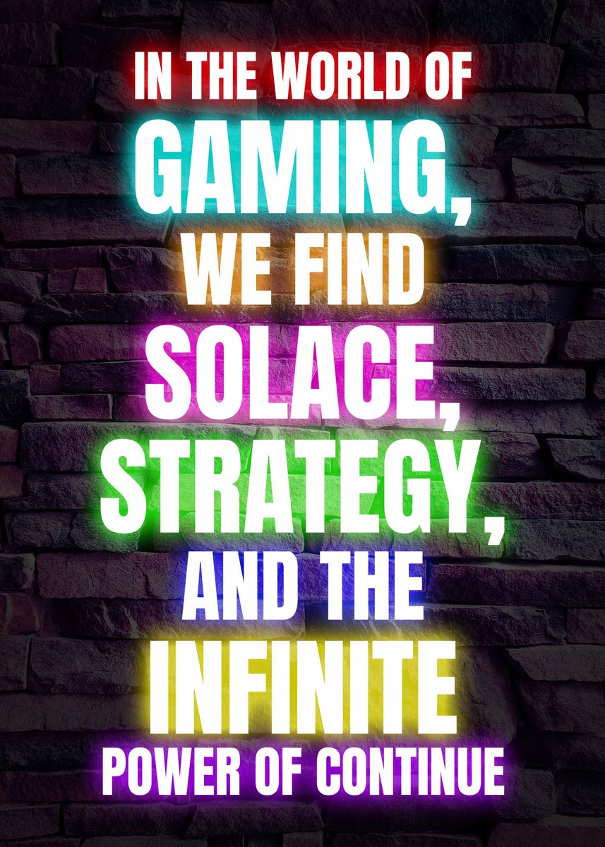 'In The World of Gaming' Poster, picture, metal print, paint by ...