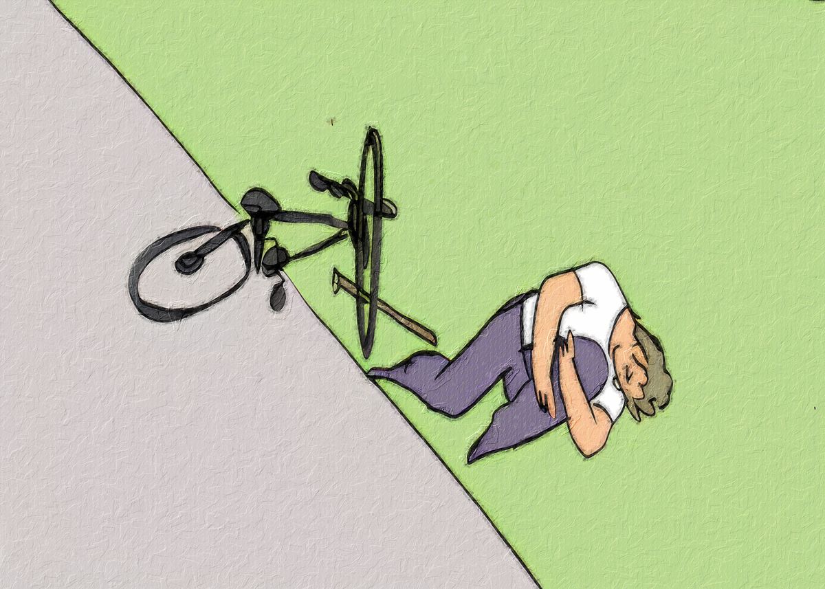 'Bike Fall Meme' Poster by Meme Daily | Displate