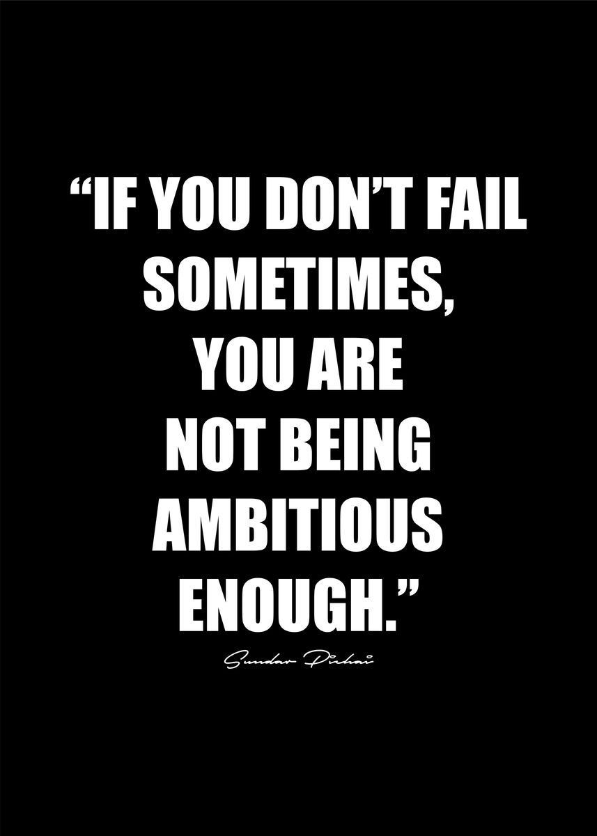 'if you dont fail' Poster by Ratna Mutia Dewi | Displate